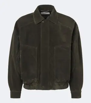 Saint Laurent Suede Jacket - Green