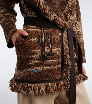Alanui Wild Wild Jacquard Wool-blend Cardigan