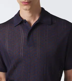 Missoni Zigzag Striped Knitted Polo Shirt