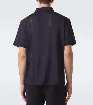 Missoni Greek Key Knitted Polo Shirt