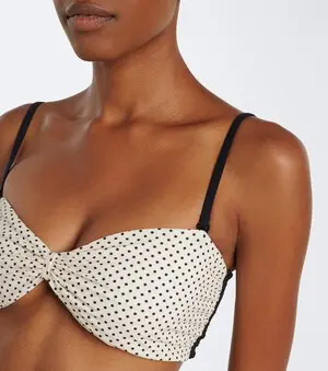 Hunza G Delphine Polka-dot Reversible Bikini - Black