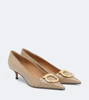 FERRAGAMO Lara Gancini Pumps - Beige