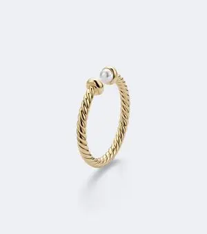 David Yurman 18kt Yellow And Pearl Ring