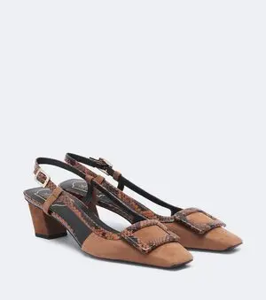ROGER VIVIER Belle Vivier Slingback Pumps - Brown