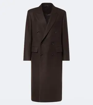 TOM FORD Double-breasted Wool Coat - Brown