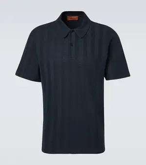 Missoni Cotton-blend Polo Shirt Blue