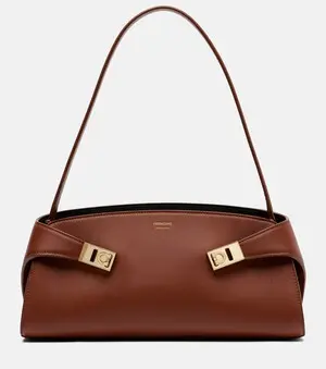 FERRAGAMO Leather Shoulder Bag - Brown