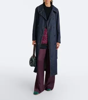 Dries Van Noten Denim Trench Coat