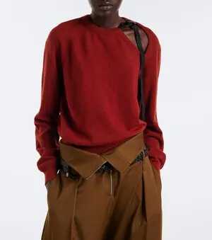 FERRAGAMO Cutout Wool And Cashmere-blend Sweater