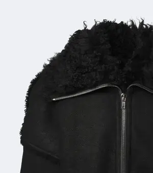 Rick Owens Flight Cropped Leather Jacket