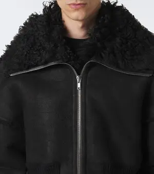 Rick Owens Flight Cropped Leather Jacket
