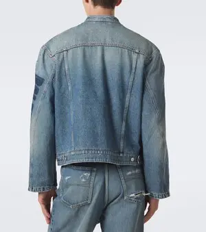 Balenciaga Denim Jacket With Zip-up Closure And Zipped Cuffs