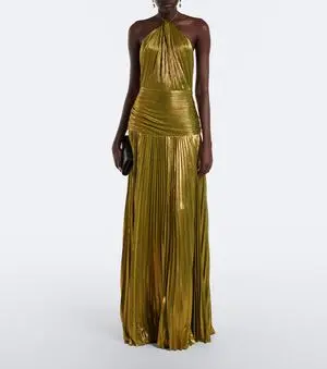 Retrofete Thalia Halterneck Gown - Green