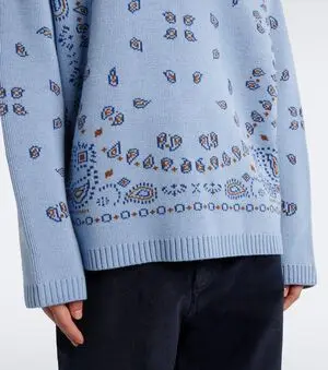 Alanui Bandana Jacquard Virgin Wool Sweater
