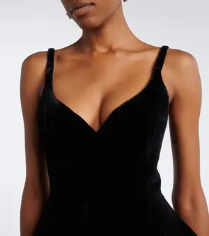 David Koma Velvet Mini Dress