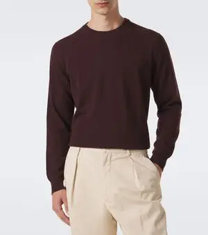 Kiton Knitted Cashmere Crewneck Sweater - Burgundy
