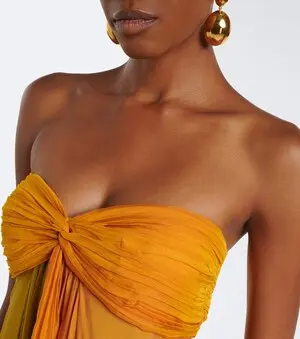 Retrofete Lunaria Chiffon Maxi Dress - Orange