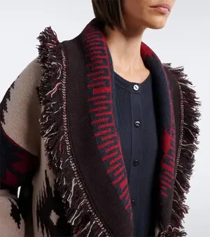 Alanui Icon Jacquard Cashmere Cardigan - Brown
