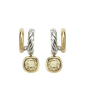 David Yurman Mercer Drop Earrings With Citrines - Gold