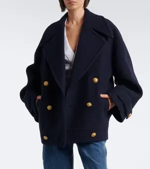 Balmain Virgin Wool Peacoat