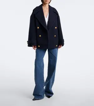 Balmain Virgin Wool Peacoat