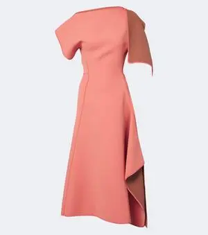 Maticevski Diadem Draped Asymmetric Midi Dress - Pink