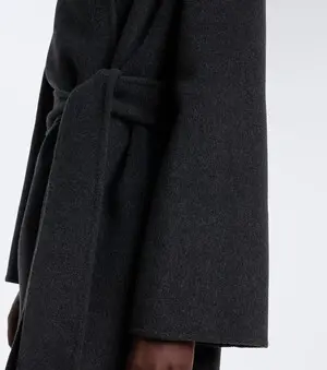 Khaite Romare Wool Wrap Coat - Black