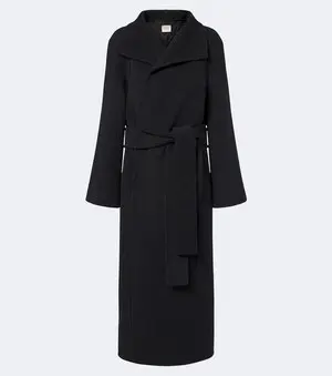 Khaite Khaite Romare Wool Wrap Coat Black