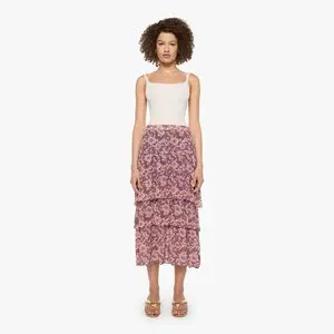 Xirena Gretchen Tiered Floral Midi Skirt - Pink