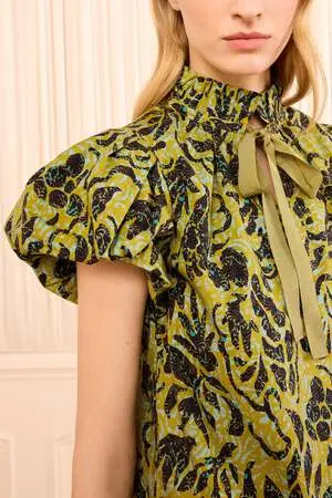 Ulla Johnson Estela Short Sleeve Cotton Top