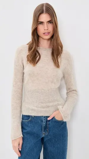 REFORMATION Soren Sheer Alpaca Sweater Top