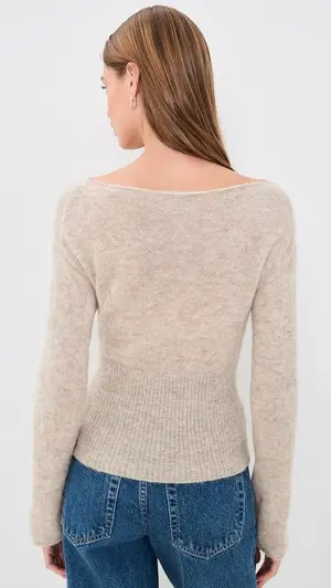 REFORMATION Soren Sheer Alpaca Sweater Top