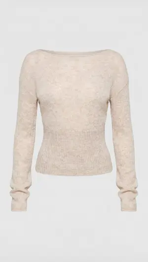 REFORMATION Soren Sheer Alpaca Sweater Top