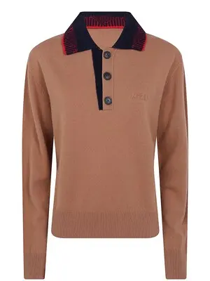 N.21 Polo Shirt Wool "a035.9004 1374 Suede - Brown