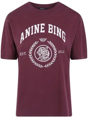 ANINE BING T-shirt Collegiate "jaylin - Red