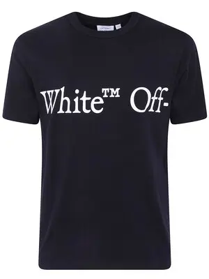 Off-White T-shirt Short Sleeves "bookish Scarf Regular - Black