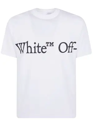 Off-White T-shirt Short Sleeves "bookish Scarf Regular - White