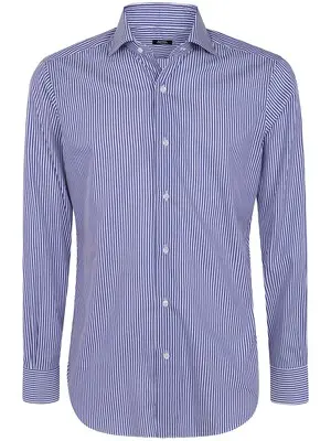 BARBA NAPOLI Shirt Classic Stripes "i1u13p0157005.u.01 Light - Blue