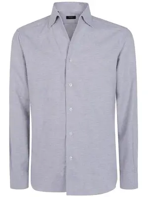 BARBA NAPOLI Shirt Classic "nsfr2p0157080.u.02 Light Grey - Gray