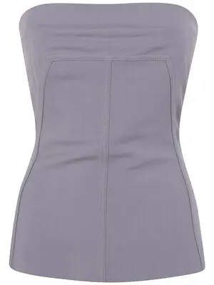 Rick Owens Top Strapless "bustier - Gray