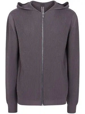 Rick Owens Sweatshirt Zipped Hoodie Jacket - Gray