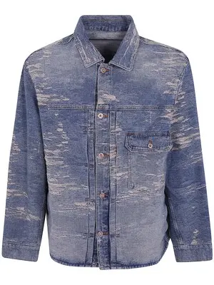 Emporio Armani Jacket Classic Denim "light Denim - Blue