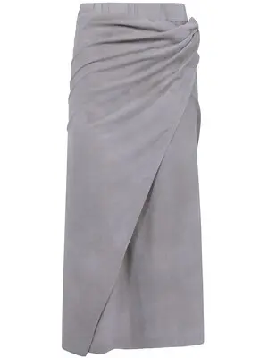 ZIGGY CHEN Skirt Asymmetric Jersey - Gray