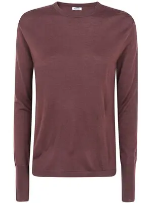 Aspesi Sweater Long Sleeve "round Neck - Brown