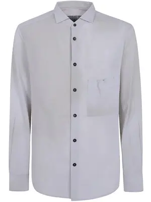 ZIGGY CHEN Shirt Pocket "small Collar Pocket Shirt - Gray