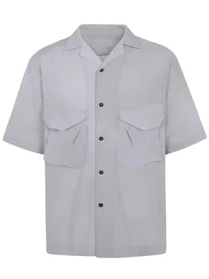 ZIGGY CHEN Shirt Short Sleeves "large Pocket - Blue
