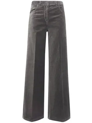 Aspesi Pants Wide Leg "velvet Wide Leg Trousers - Green