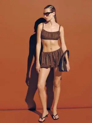 REFORMATION Sienna Two Piece - Brown