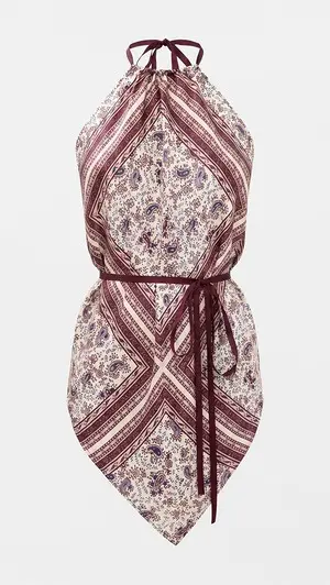REFORMATION Una Silk Scarf Top