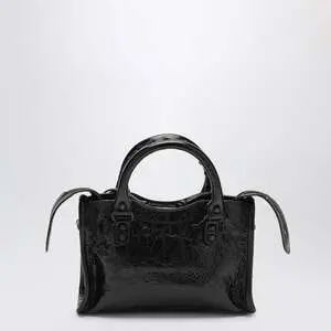 Balenciaga Le City Nano Leather Handbag - Black
